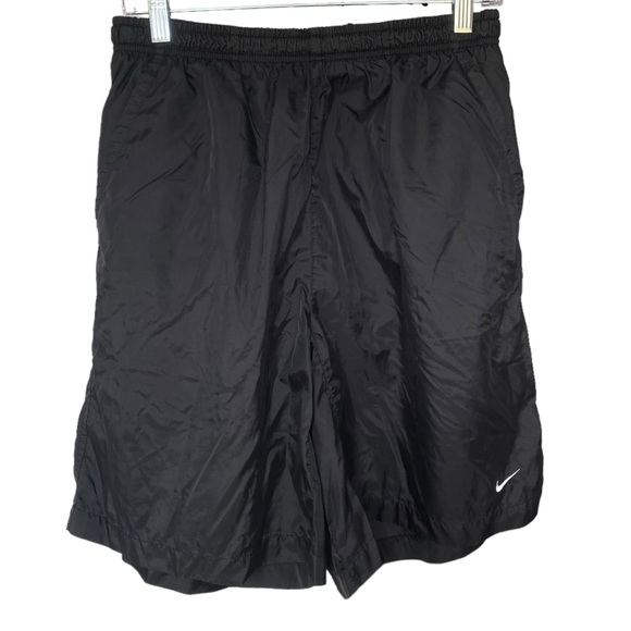 Nike | Shorts | Vintage Nike Black Swoosh Nylon Shorts Mens Large ...